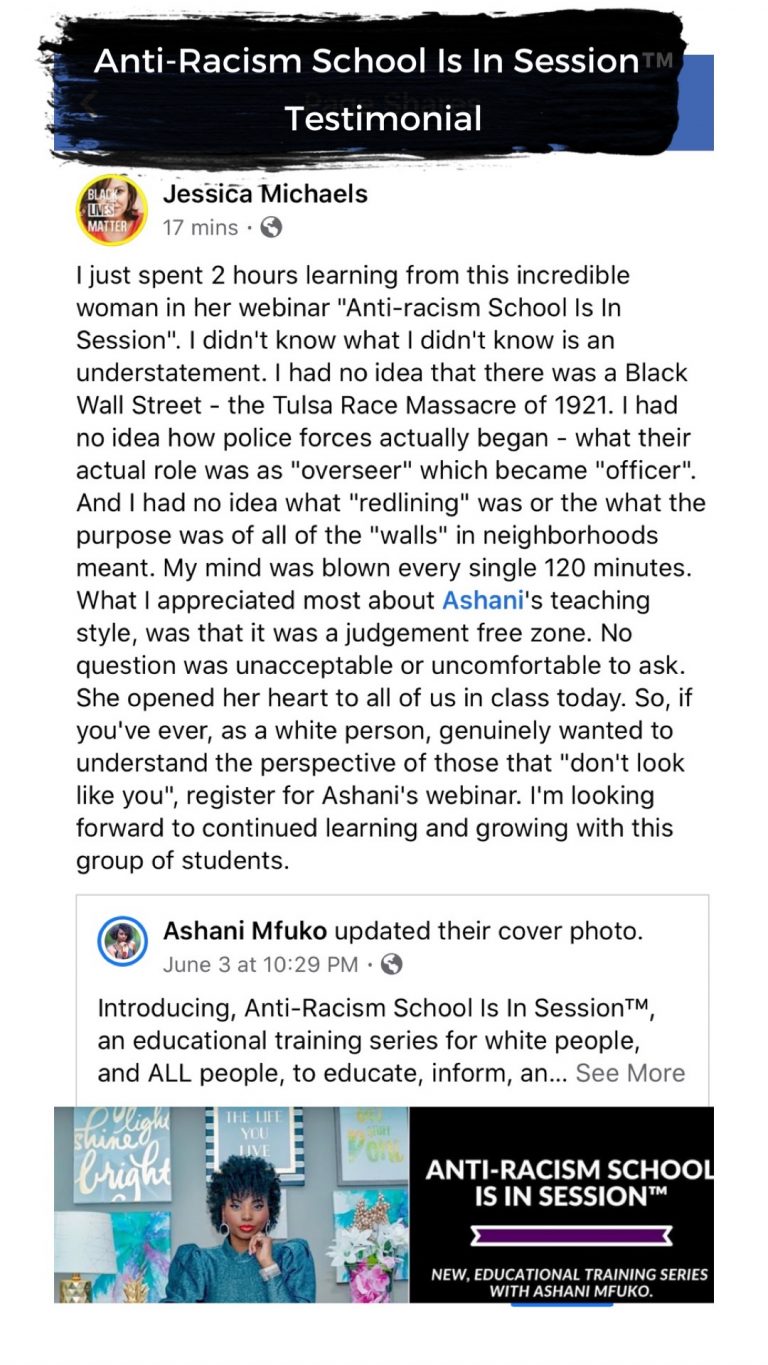 Introducing, The Anti-Racism School Is In Session™ Educational Series ...